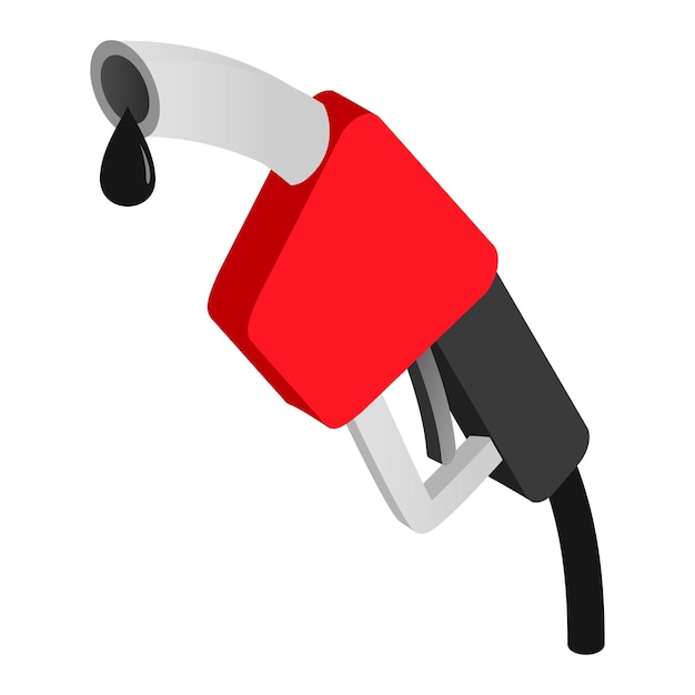 Vibrant Red Fuel Pump Nozzle Dispensing Gasoline | Jiffy Designs