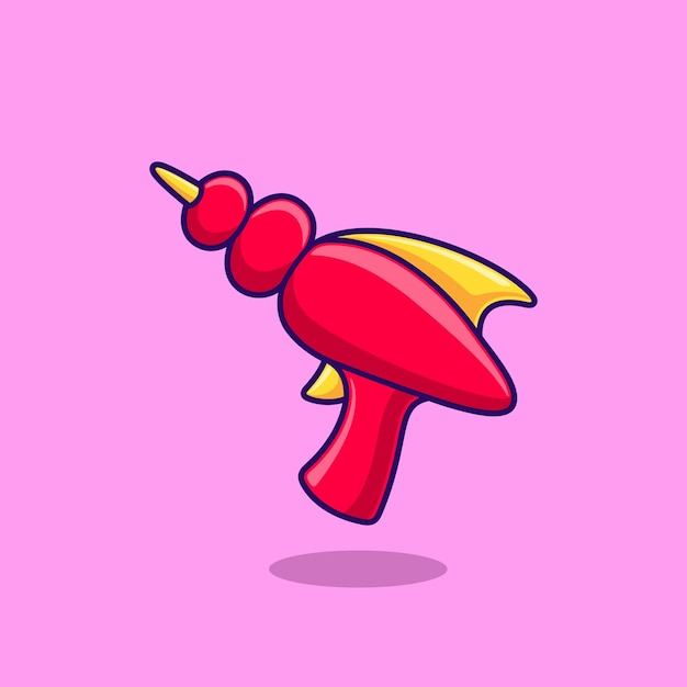 Vibrant Retro-Inspired Toy Blaster on Neon Pink | Jiffy Designs