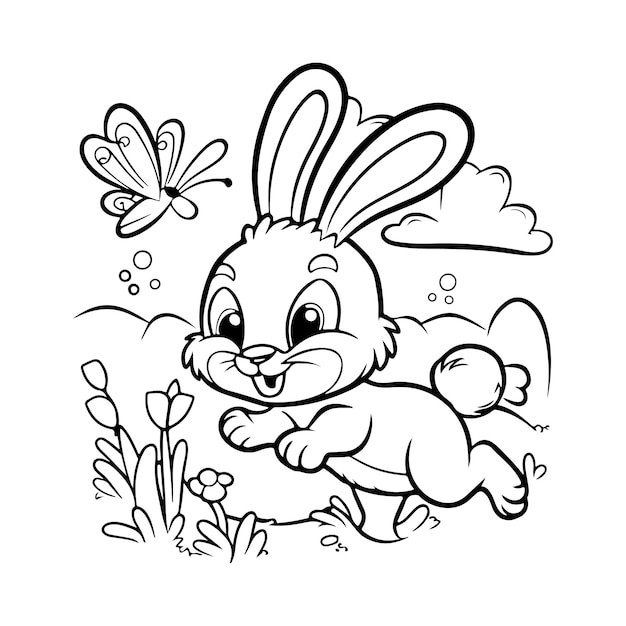 Delightful Rabbit Hopping Through Enchanting Meadow | Jiffy Designs
