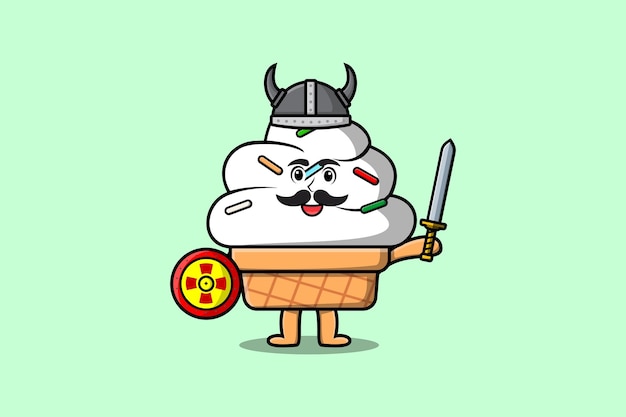 Fearsome Viking Ice Cream Warrior Defends Delicious Desserts | Jiffy ...