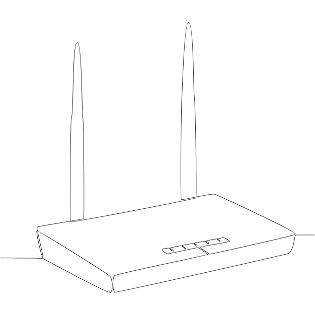 Sleek and Modern Wireless Router with Dual Antennas | Jiffy Designs