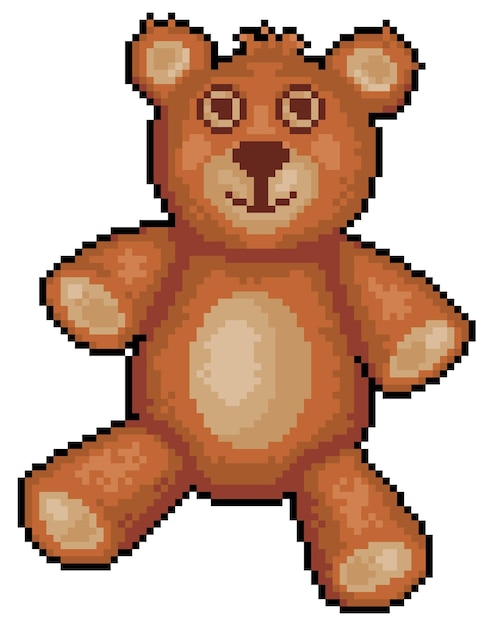 Charming Pixel Art Teddy Bear Mascot | Jiffy Designs