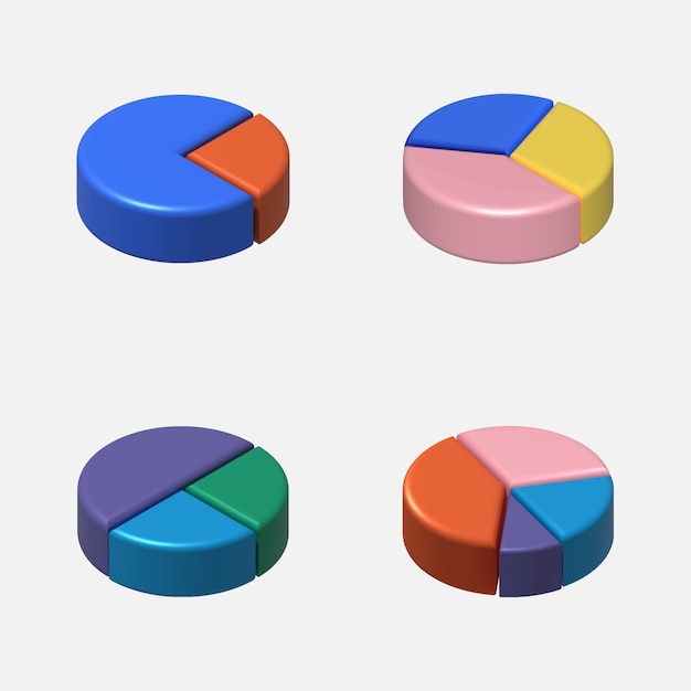 Vibrant Geometric Pie Charts in Playful Color Palette | Jiffy Designs