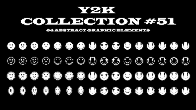Comprehensive Collection of 64 Diverse Graphic Symbols and Emoticons ...