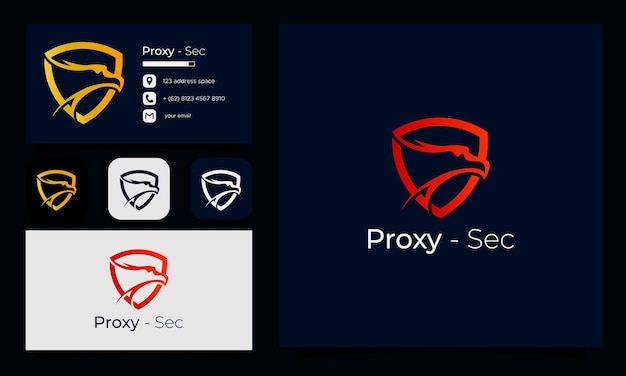 Sleek and Powerful Proxy Security Emblem with Minimalist Styling ...