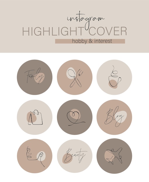 Minimalist Instagram Highlight Covers for Hobbies and Interests | Jiffy ...