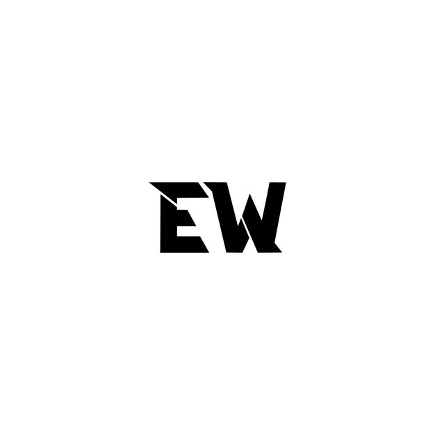 Striking Monogram Design with Bold 'EW' Letters | Jiffy Designs