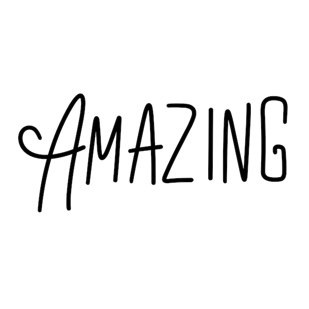 Handwritten 'Amazing' in Bold Calligraphic Style | Jiffy Designs