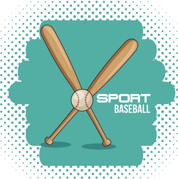 Iconic Baseball Bats and Ball on Dotted Background | Jiffy Designs