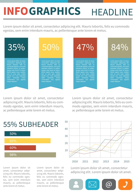 Infographic Headline with Statistics, Charts, and Icons | Jiffy Designs