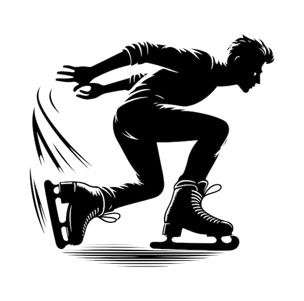 Powerful Silhouette of Roller Skater in Motion | Jiffy Designs