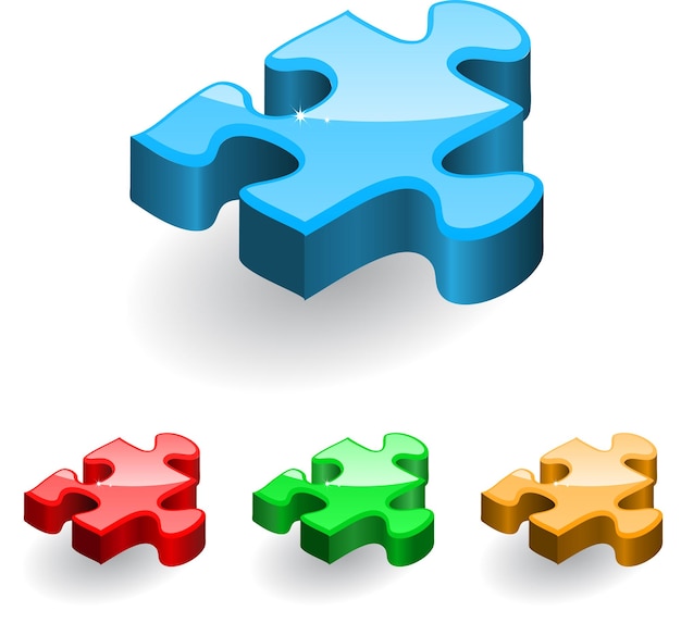 Vibrant Puzzle Piece Shapes in Assorted Colors | Jiffy Designs