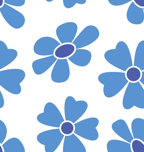 Vibrant Blue Floral Pattern for Versatile Design | Jiffy Designs