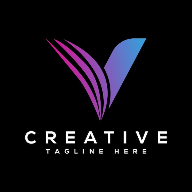 Vibrant Abstract V-Shaped Logo Design | Jiffy Designs