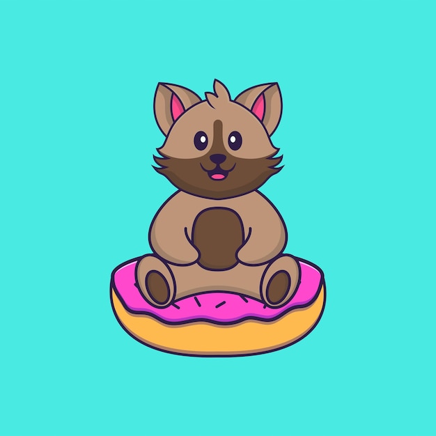 Adorable Cat Lounging on Donut-Shaped Cushion | Jiffy Designs
