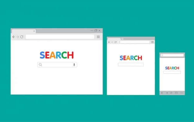 Colorful Search Engine Interface on Multiple Devices | Jiffy Designs
