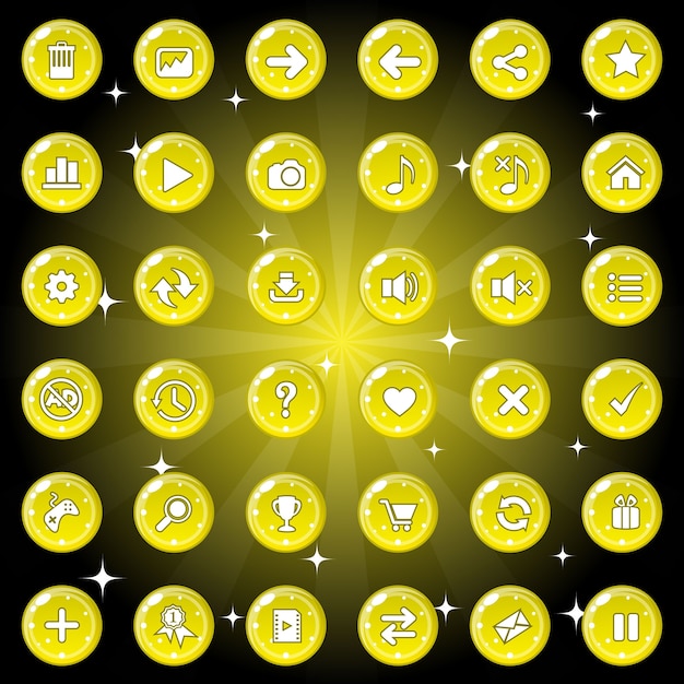 Vibrant Collection of Versatile Yellow Icons for Diverse Applications ...