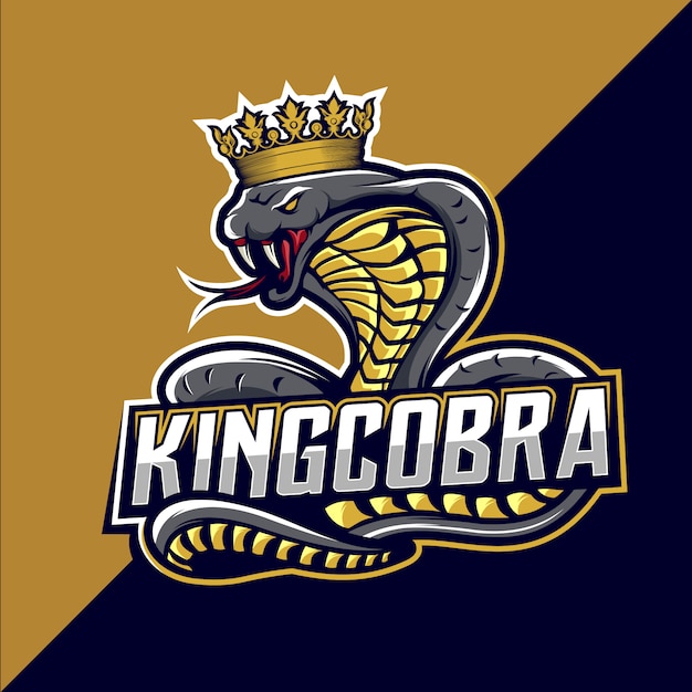 Majestic King Cobra Emblem with Regal Crown | Jiffy Designs