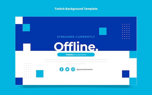 Vibrant Blue Twitch Offline Background with Geometric Shapes | Jiffy ...