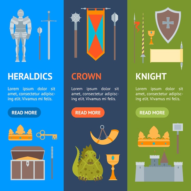 Diverse Collection of Heraldic Emblems, Crowns, and Knight Insignia ...