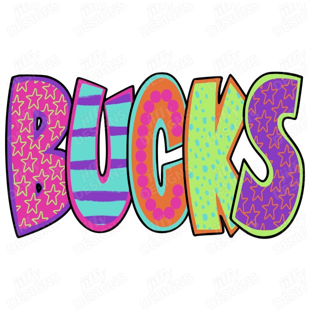 'Bucks' Vibrant Retro-Inspired Typography with Playful Patterns | Jiffy ...