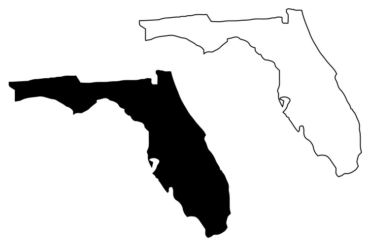 Florida Map Vector Illustration, Scribble Sketch Florida Map | Jiffy Designs