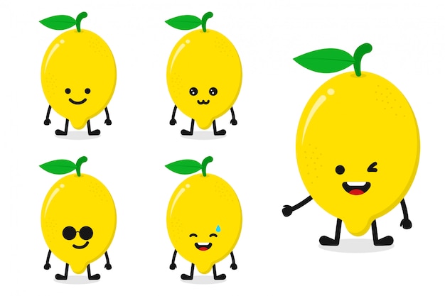 Cheerful Lemon Characters in Vibrant Cartoon Illustration | Jiffy Designs