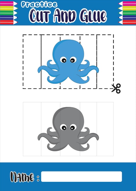 Vibrant Octopus Cut-and-Glue Craft Project | Jiffy Designs