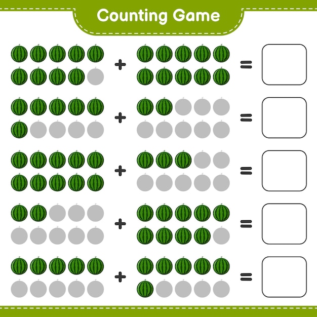 Watermelon-Themed Counting and Addition Game | Jiffy Designs