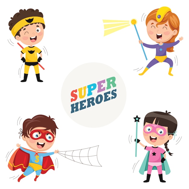 Vibrant Collection of Playful Superhero Characters | Jiffy Designs