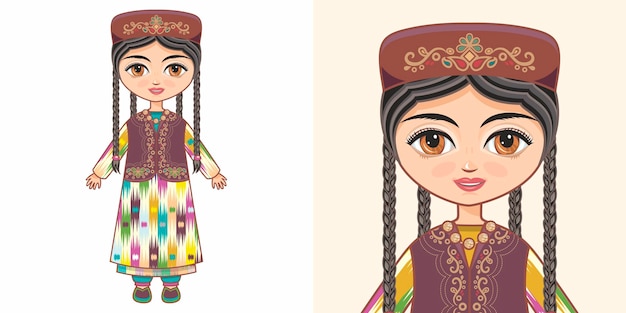 Vibrant Traditional Uzbek Costume: A Captivating Cultural Portrayal ...