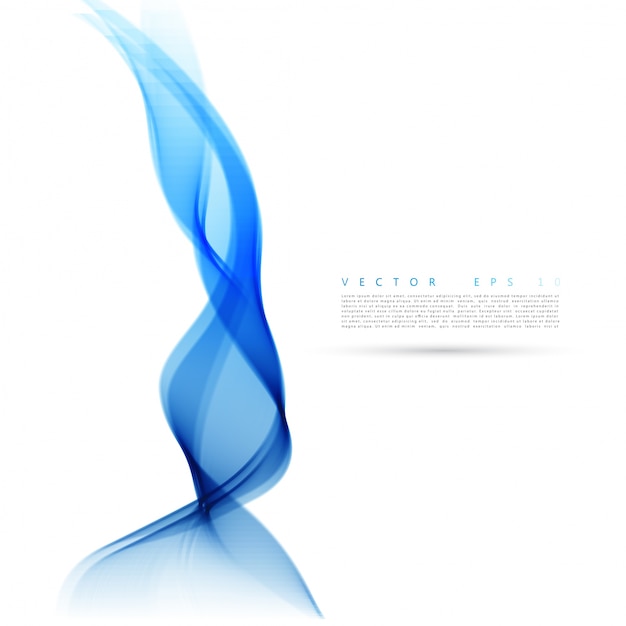 Abstract Blue Wavy Ribbon with Reflections | Jiffy Designs