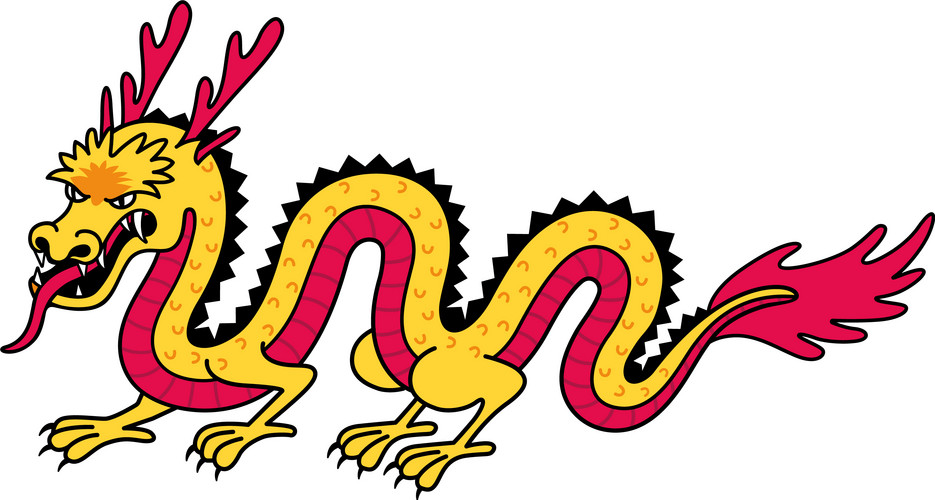 Traditional Japanese Dragon. Asian Mythological Creature. Vector ...