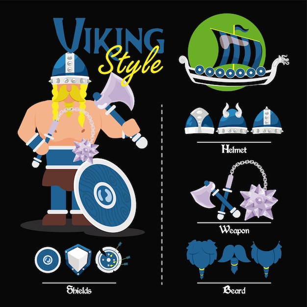 Captivating Viking-Inspired Illustrations with Iconic Symbols | Jiffy ...