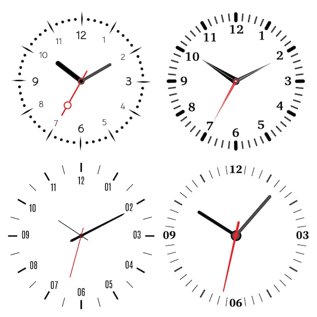 Diverse Analog Clock Faces with Minimalist Designs | Jiffy Designs