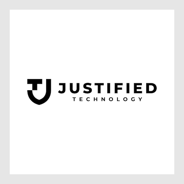 Sleek and Innovative Justified Technology Brand Logo | Jiffy Designs