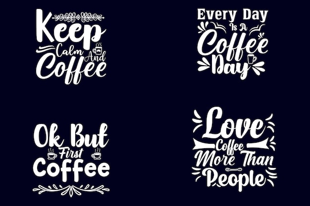 Diverse Coffee-Themed Typographic Designs for Versatile Applications ...