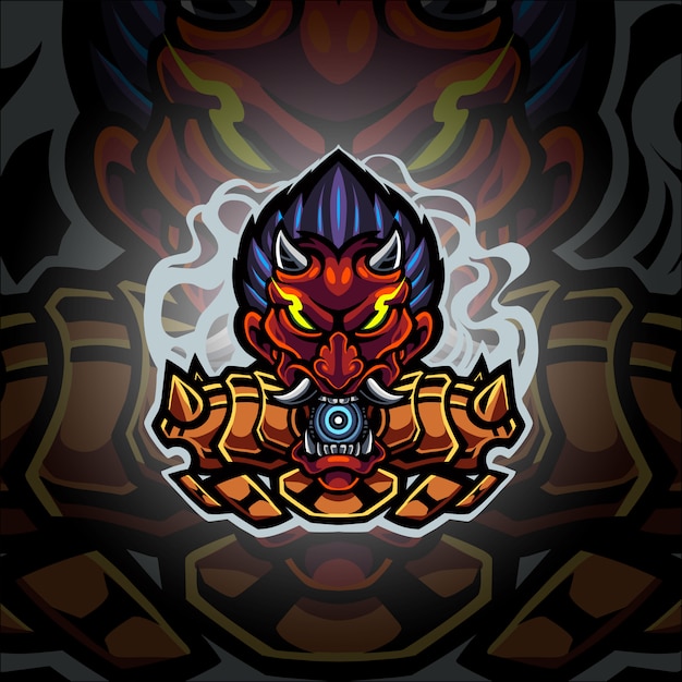 Fierce Mythical Creature Emblem with Vibrant Details | Jiffy Designs