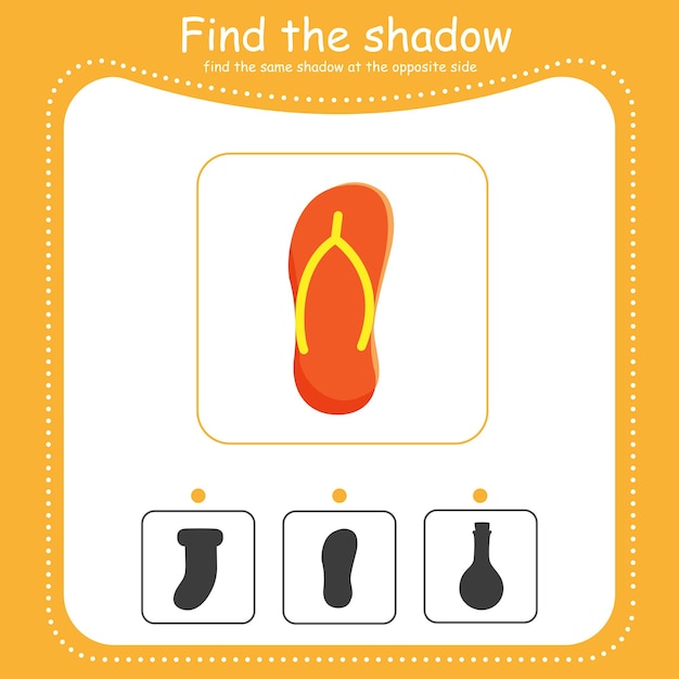 Vibrant Flip-Flop Shadow Matching Game | Jiffy Designs
