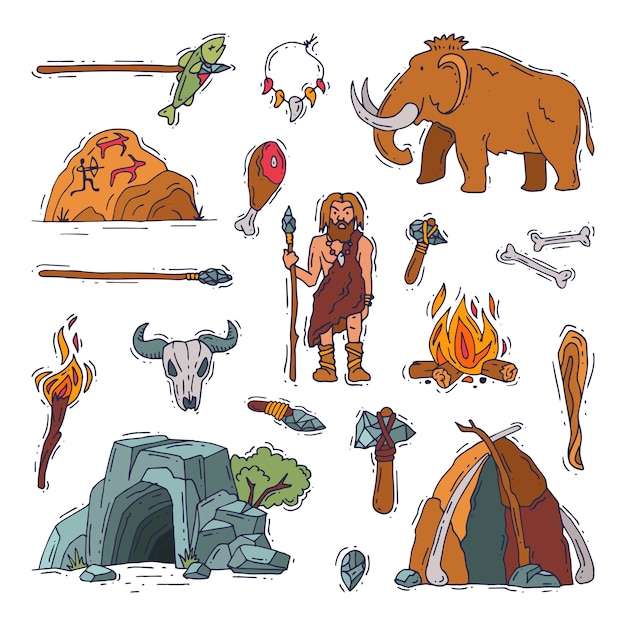 Vibrant Prehistoric Themed Illustrations for Creative Projects | Jiffy ...