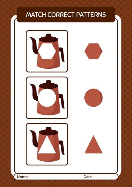 Matching Geometric Shapes and Coffee Pots | Jiffy Designs
