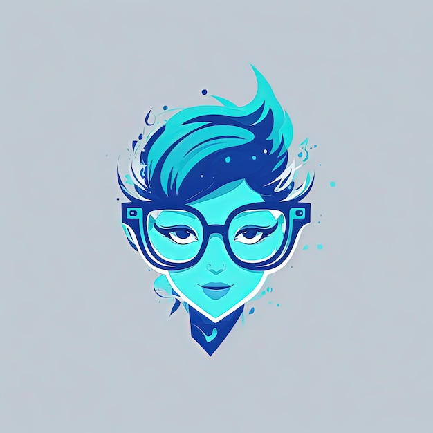 Vibrant Anime-Inspired Portrait with Glasses and Stylized Hair | Jiffy ...