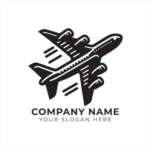 Sleek and Stylized Jet Airplane Logo Design | Jiffy Designs