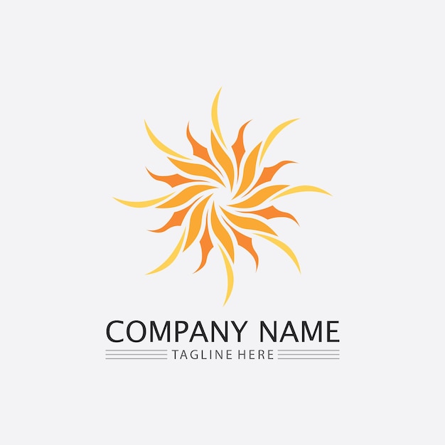 Radiant Golden Sun Logo with Company Name Tagline | Jiffy Designs