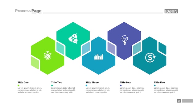 Hexagonal Process Diagram with Icons and Text Descriptions | Jiffy Designs