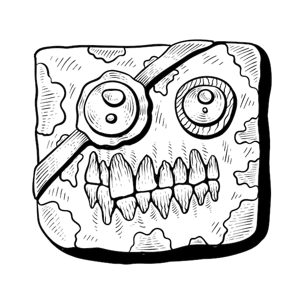 Creepy Creature with Bulging Eyes and Jagged Teeth | Jiffy Designs