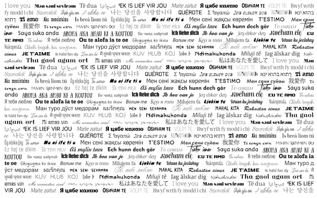 Vibrant Multilingual Text Collage with Expressive Typography | Jiffy ...