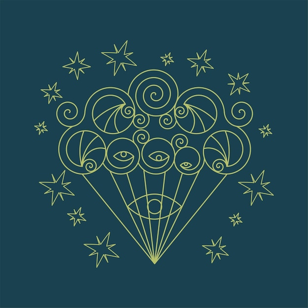 Whimsical Celestial Bouquet of Swirls and Shining Stars | Jiffy Designs