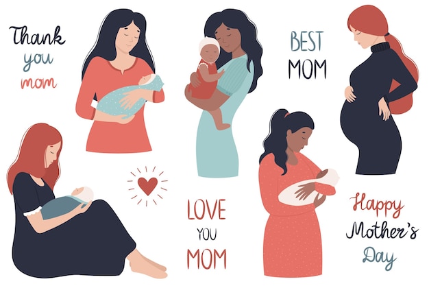 Heartfelt Mother's Day Collection Featuring Diverse Maternal Figures ...