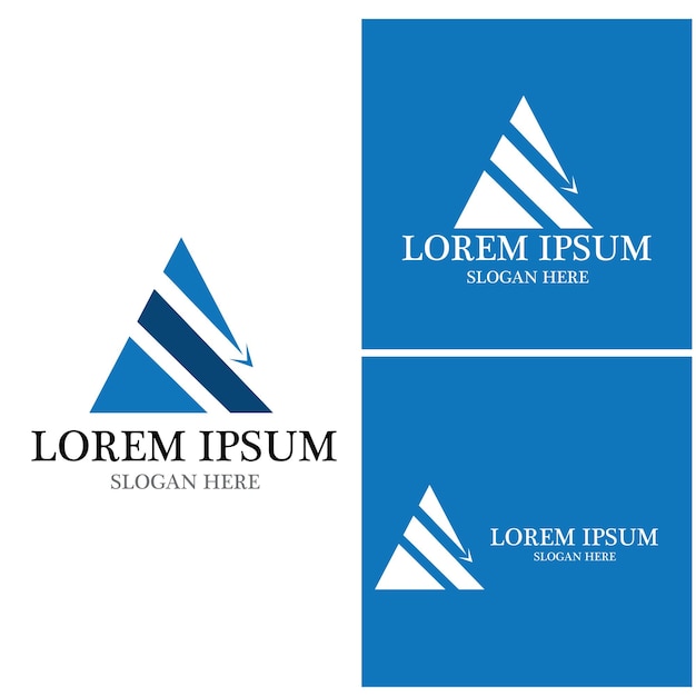 Versatile Collection of Minimalist Blue Triangle Logos | Jiffy Designs